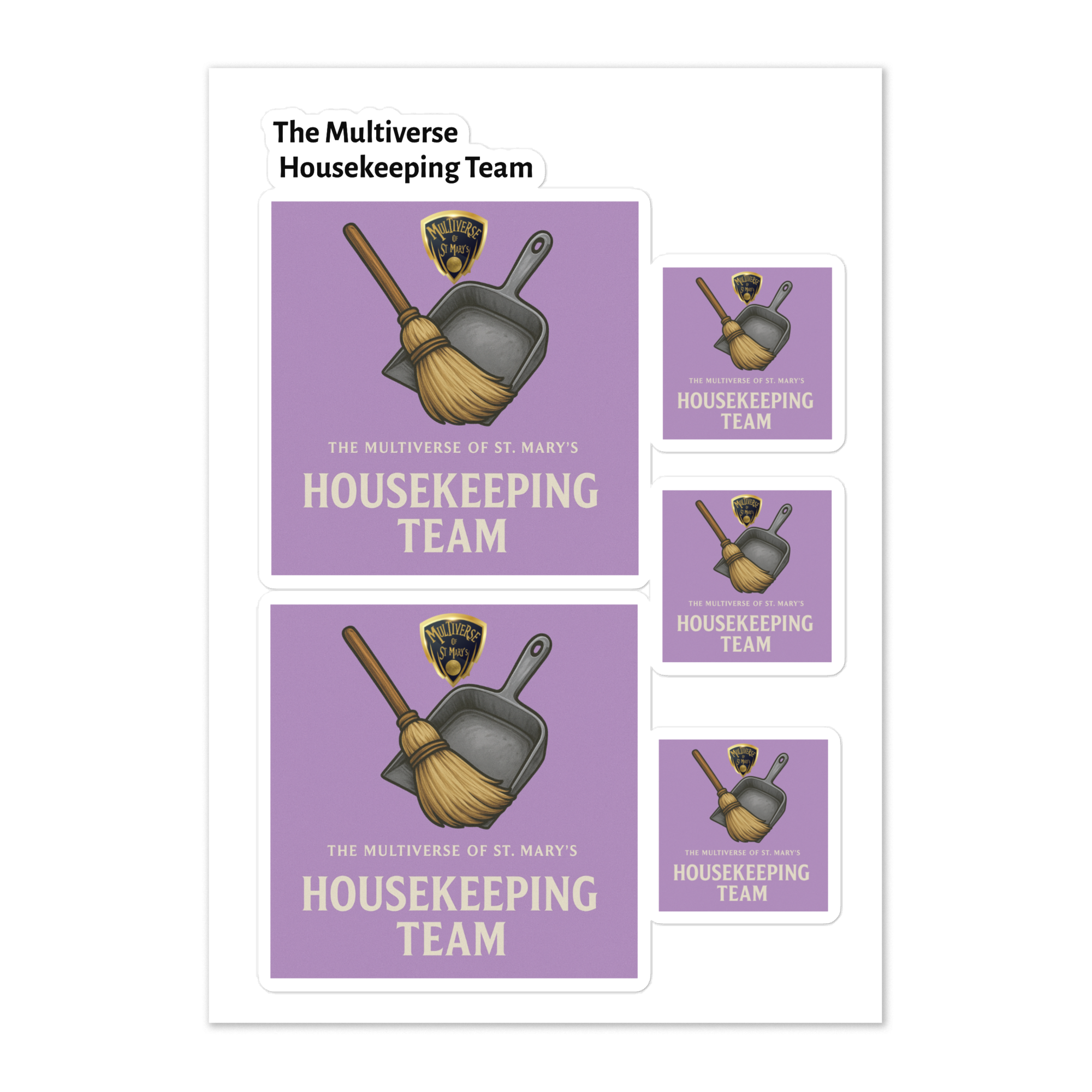 Multiverse Housekeeping Team Sticker sheet - Jodi Taylor Shop